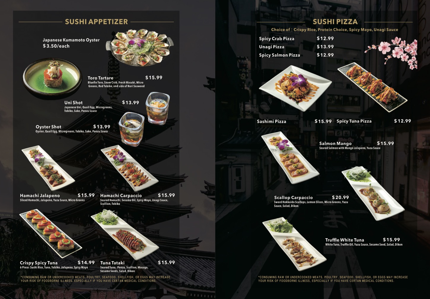 Our Menu – Toro Sushi Stone Grill & Bar