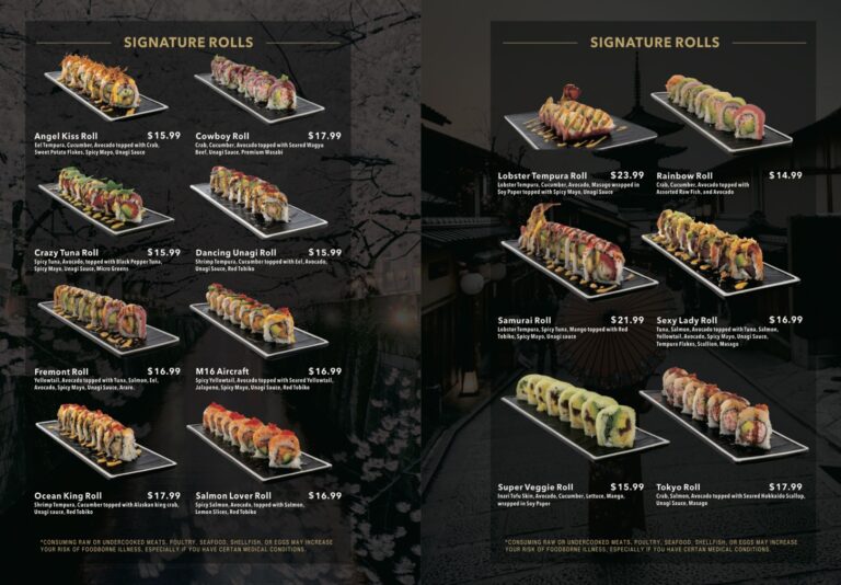 Our Menu – Toro Sushi Stone Grill & Bar